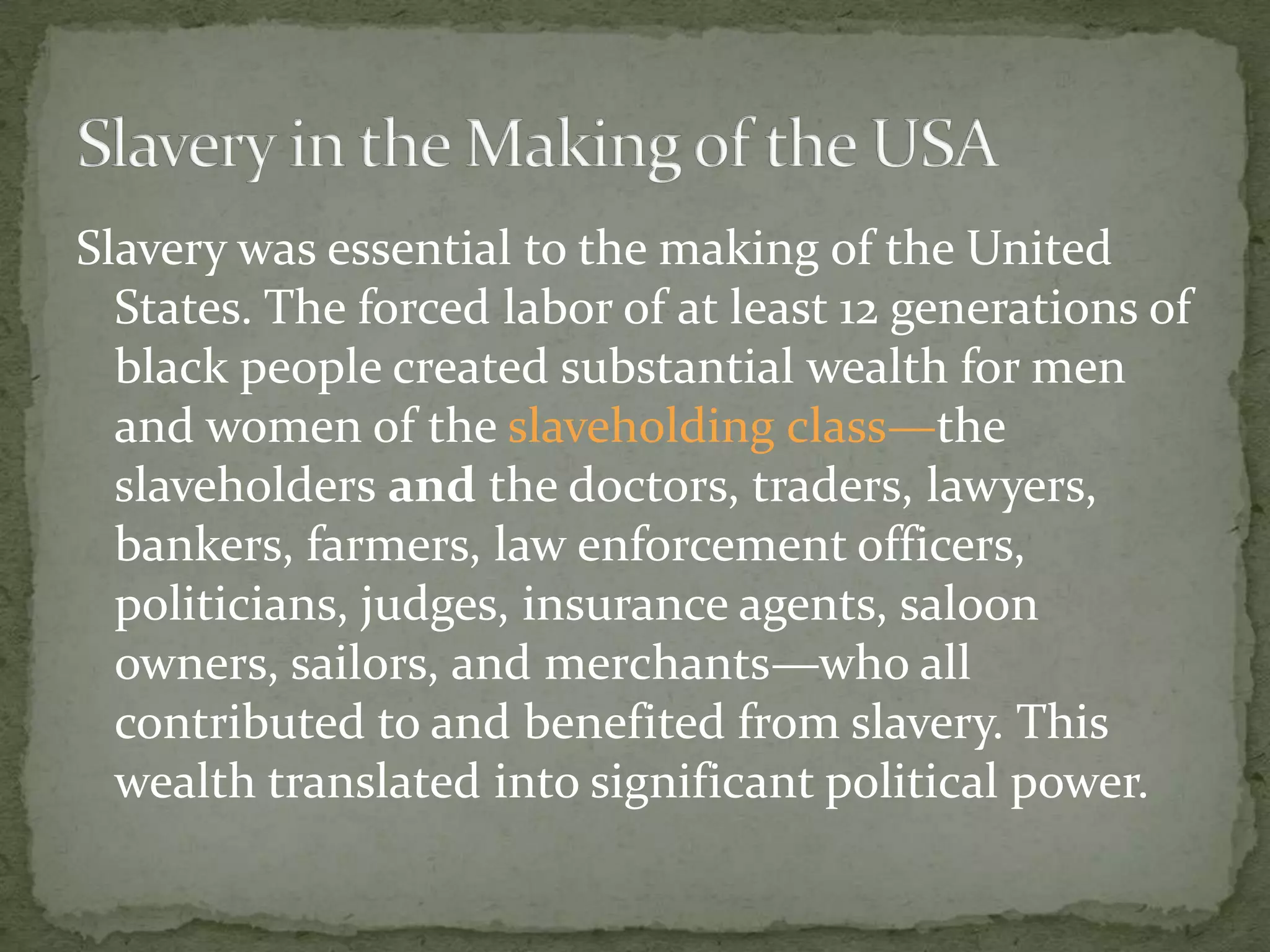 American Slavery | PPTX | Crime & Harmful Acts to Individuals, Society ...