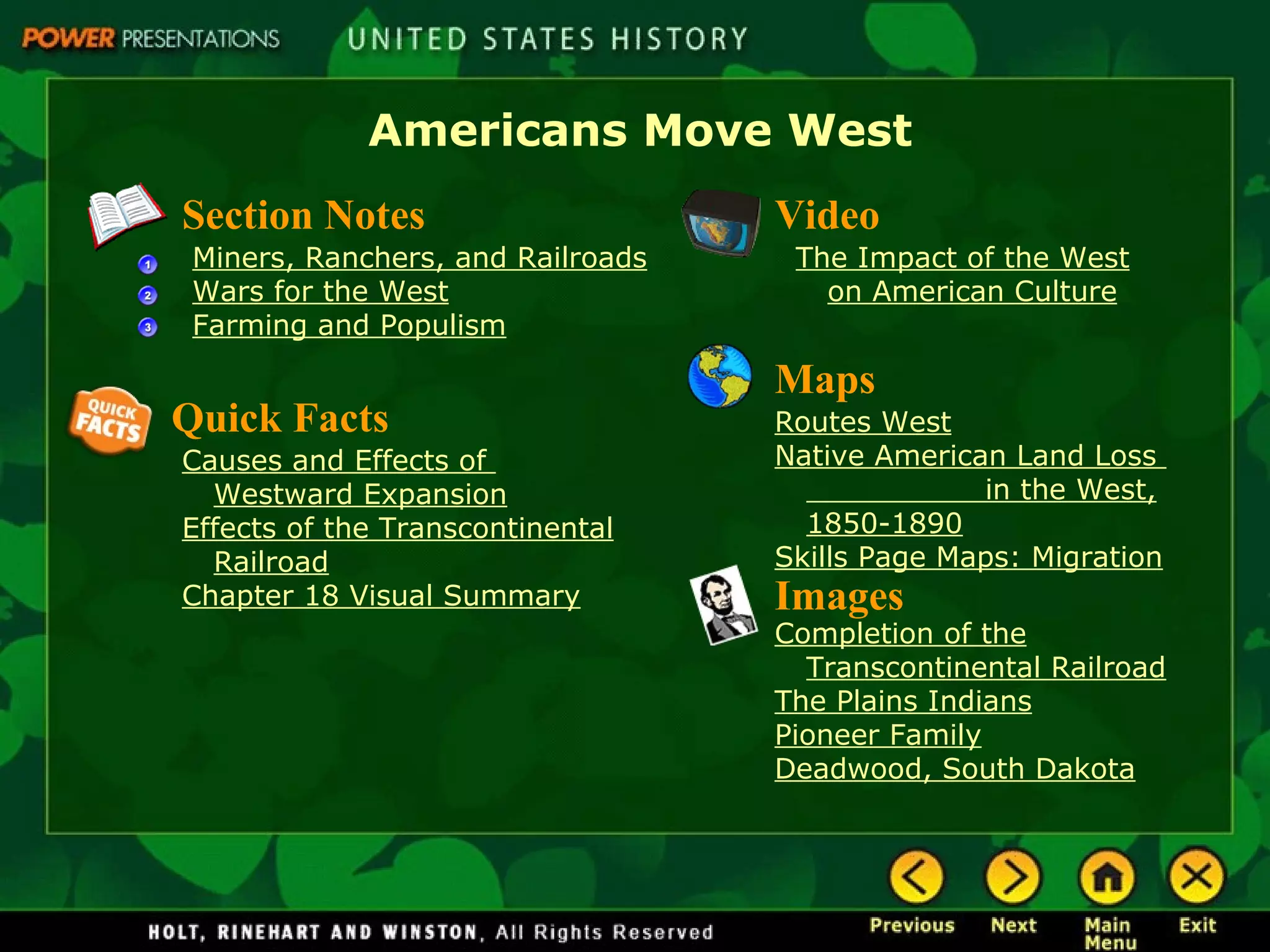 Americans move west | PPT