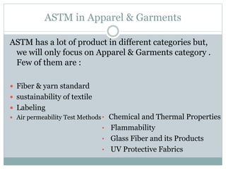 American society for testing and materials(astm) | PPTX