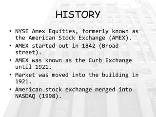 american stock exchanges first ppt .pptx