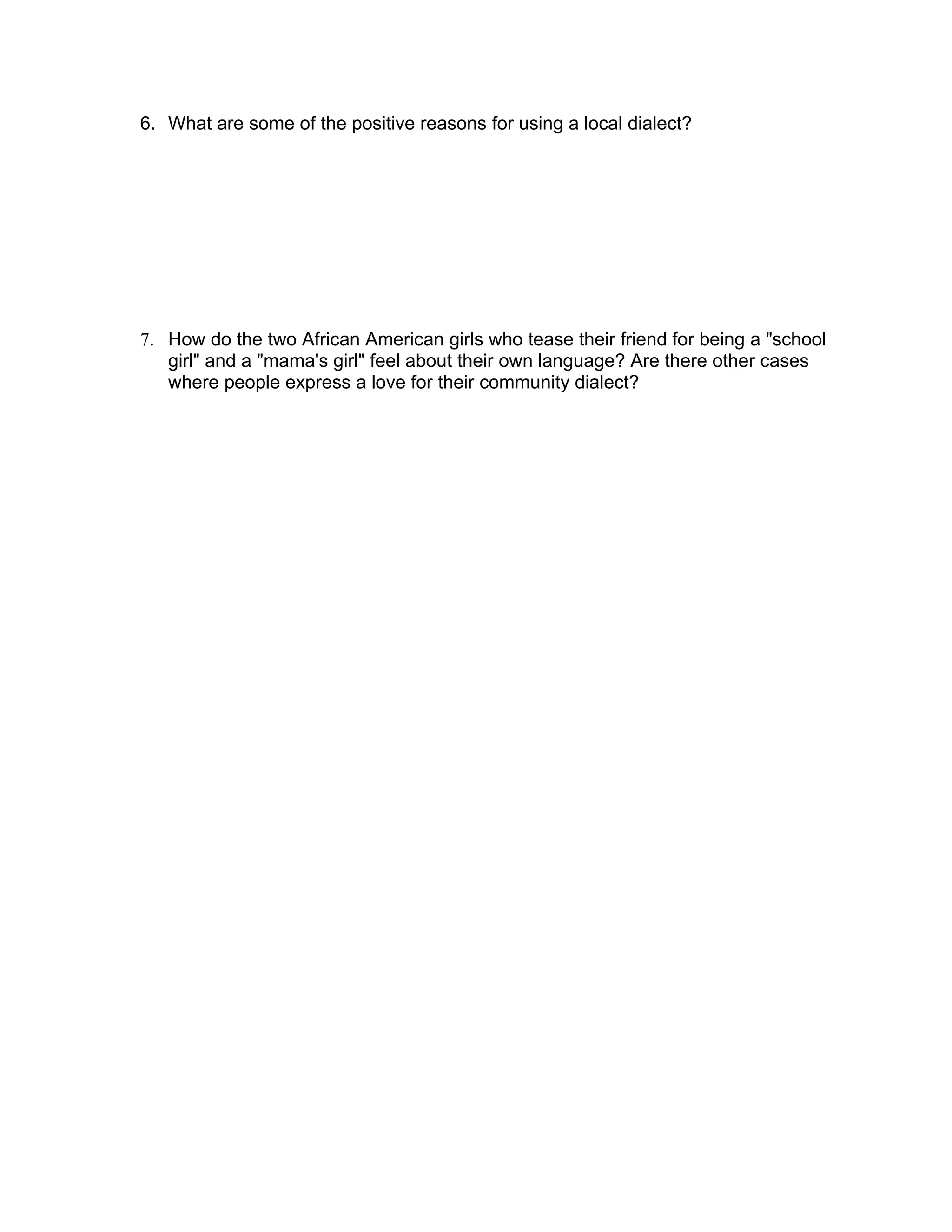 American Tongues Question Guide | DOC