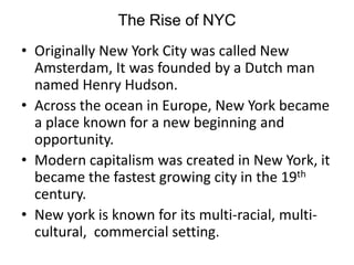 American urbanization and nyc | PPTX