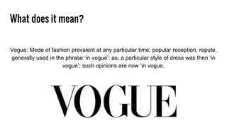 American Vogue presentation | PPTX