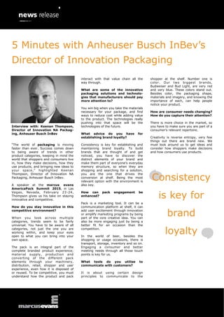 5 Minutes with Anheuser Busch InBev’s Director of Innovation Packaging ...