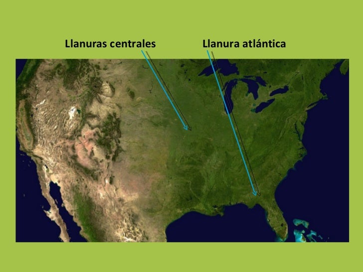 América relieves del norte