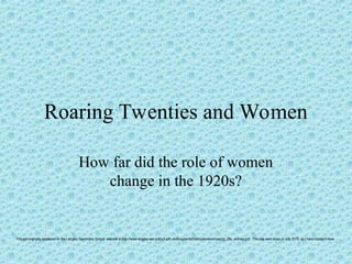 America Roaring 20s Women PowerPoint Presentation | PPT