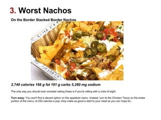 Americas 20 Worst Restaurant Meals | PPT