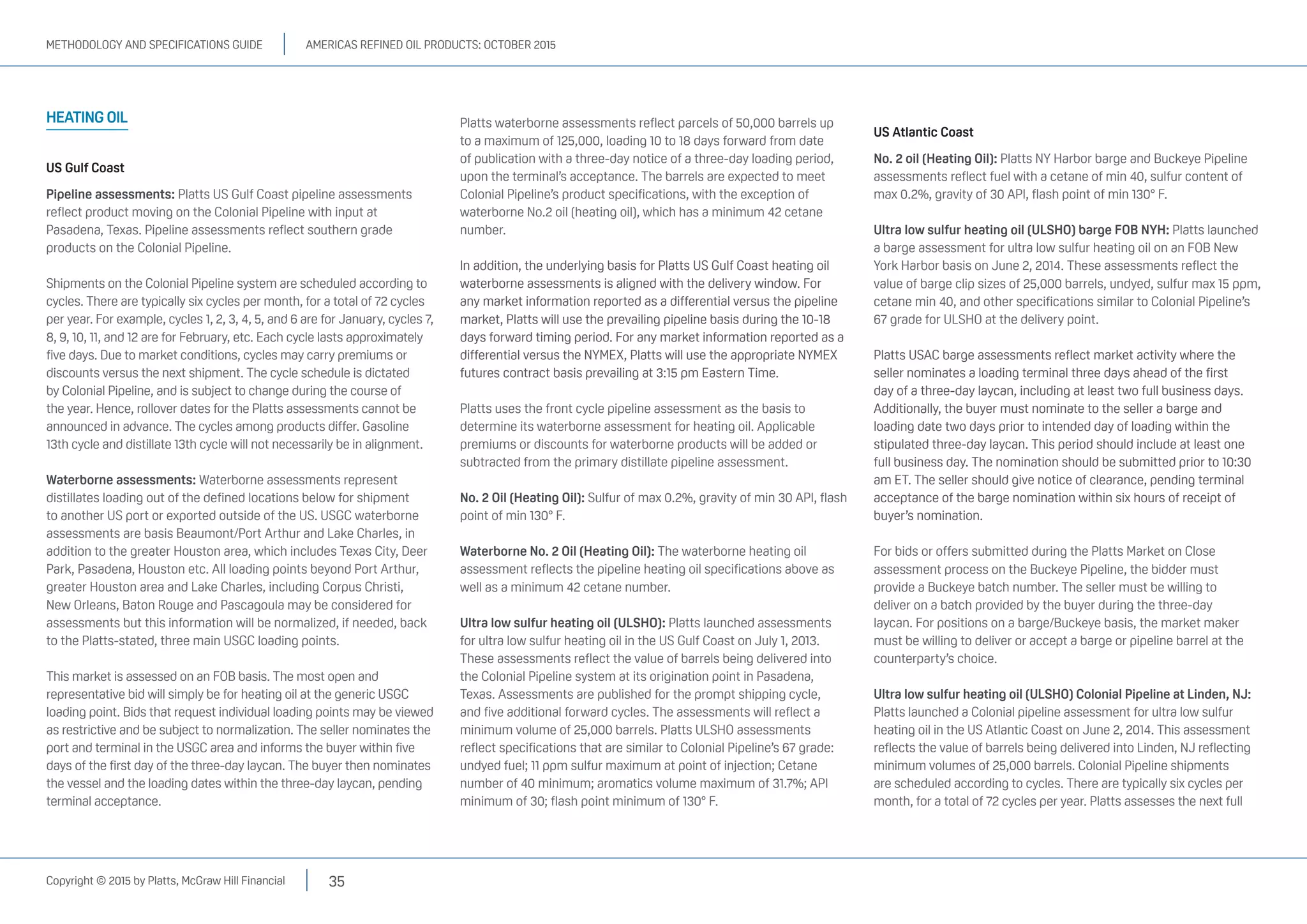 Americas refined-oil-products-methodology PLATTS | PDF