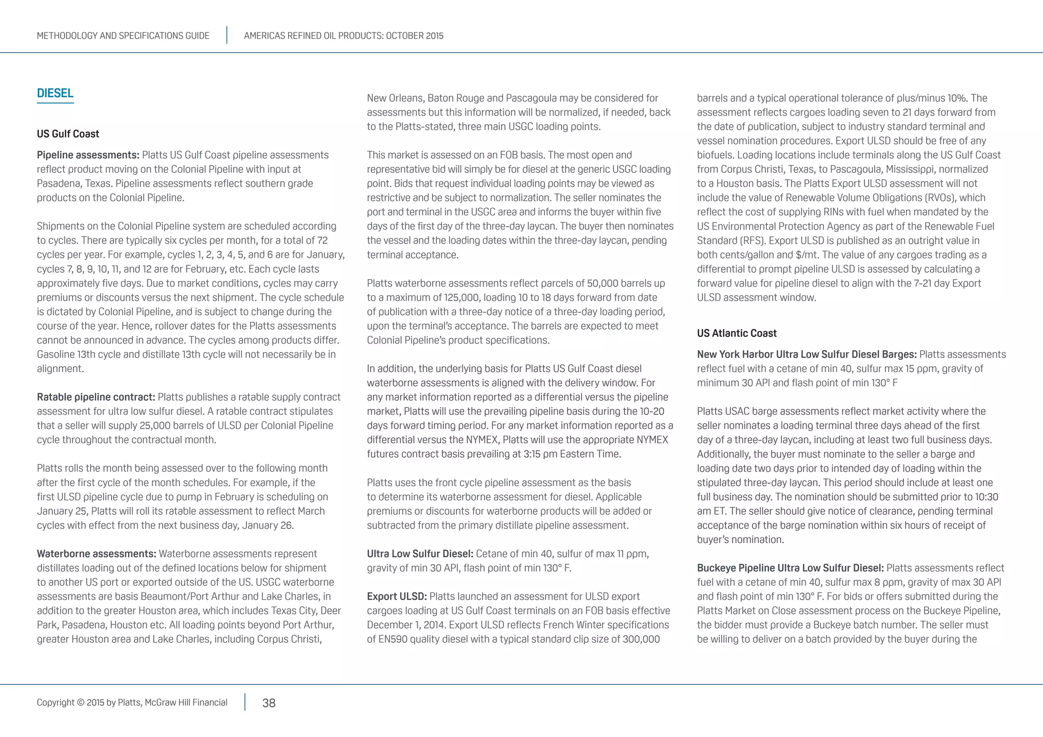 Americas refined-oil-products-methodology PLATTS | PDF