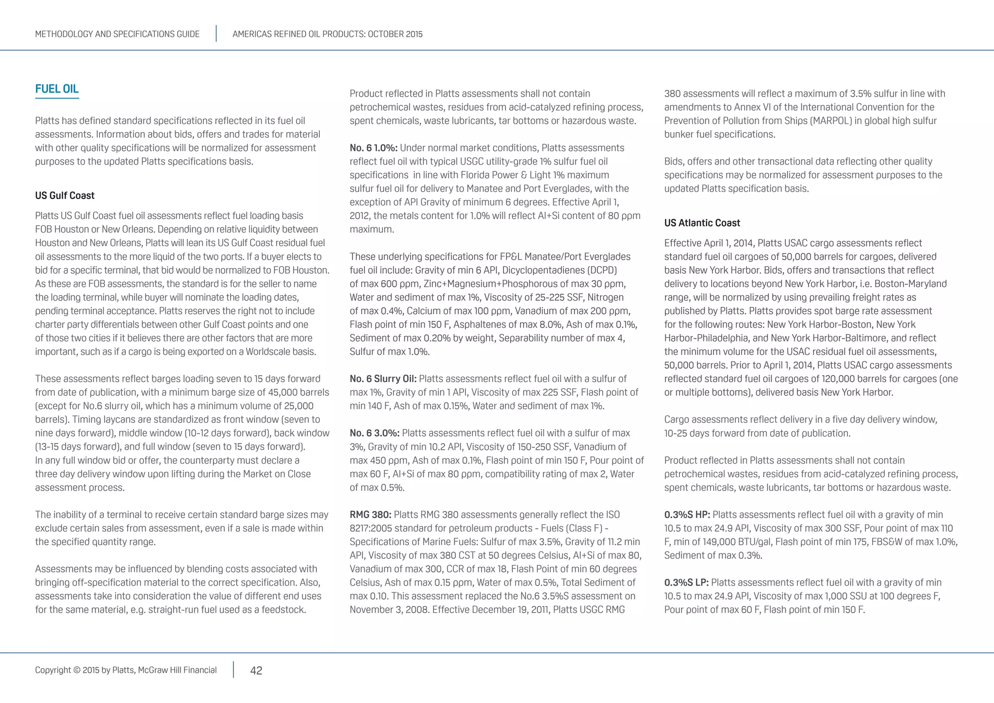 Americas refined-oil-products-methodology PLATTS | PDF