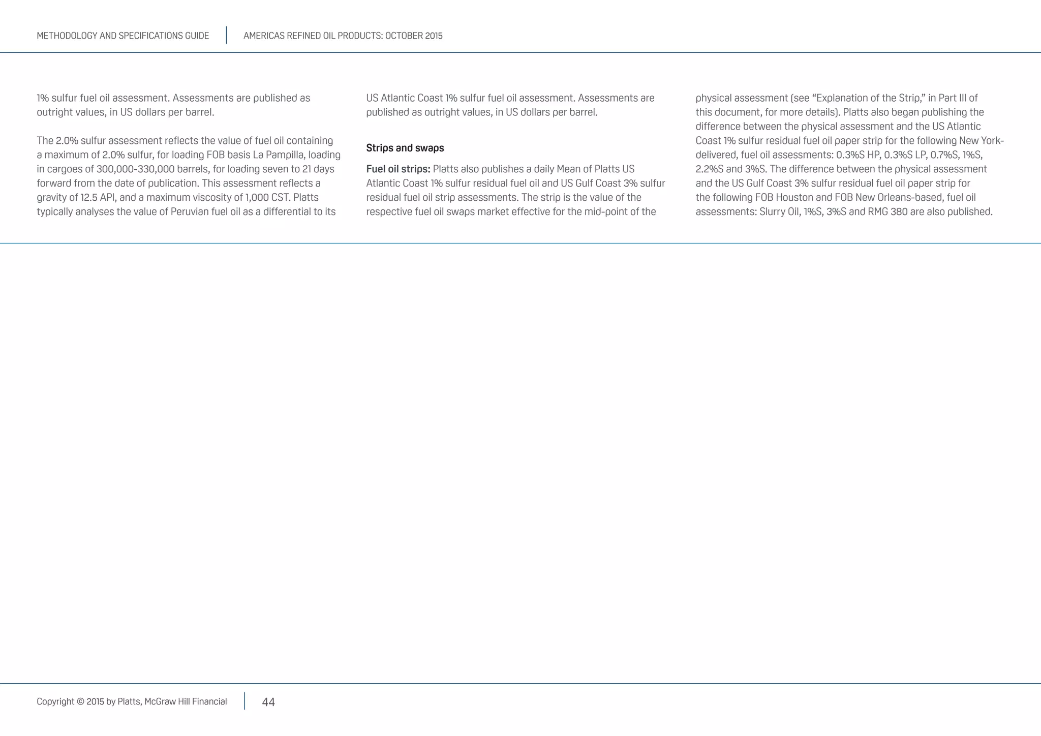 Americas refined-oil-products-methodology PLATTS | PDF