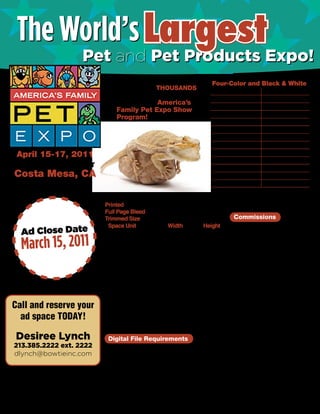 America's family pet expo program guidelines | PDF