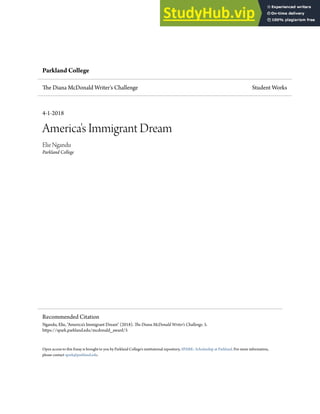 America S Immigrant Dream | PDF