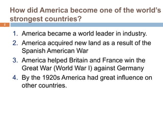 America’s rise to world power, 1890 1930 | PPTX