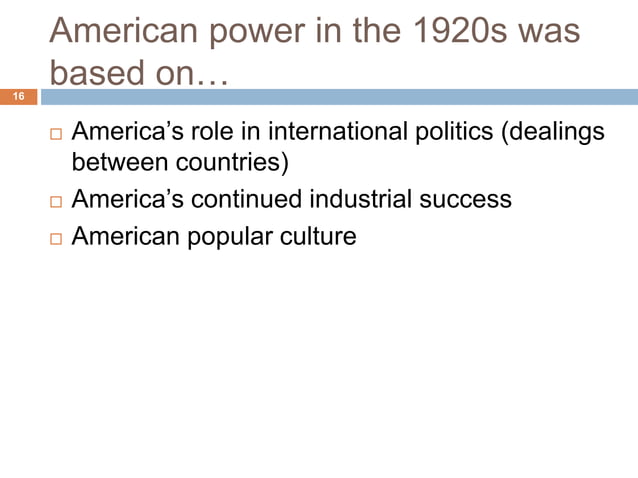 America’s rise to world power, 1890 1930