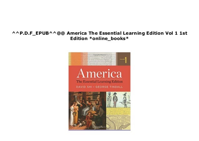 Read_EPUB library America The Essential Learning Edition Vol 1 1st ...