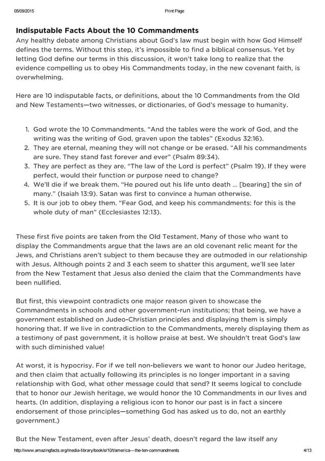America the ten commandments | PDF