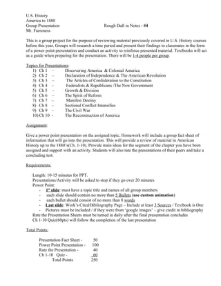 America to 1880 group presentation | PDF