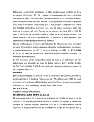 Americio y curio | DOCX