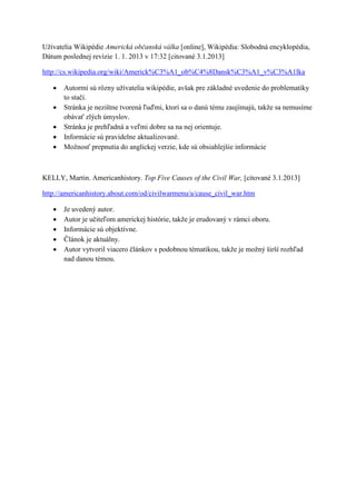 KPI - Americká občianska vojna | PDF