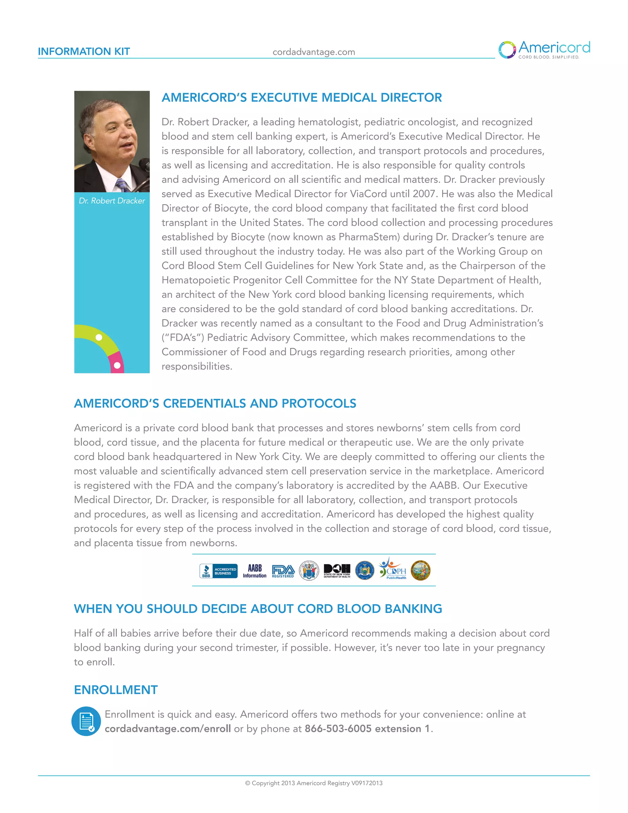 Americord information kit | PDF