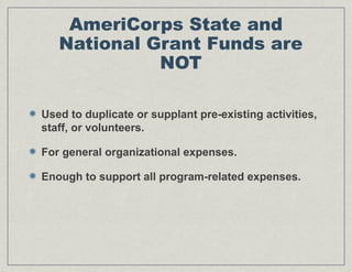 AmeriCorps Education Presentation FY2011 | PPT