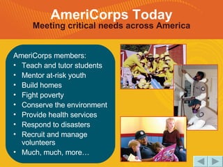 Ameri Corps Presentation | PPT | Government Support and Welfare ...
