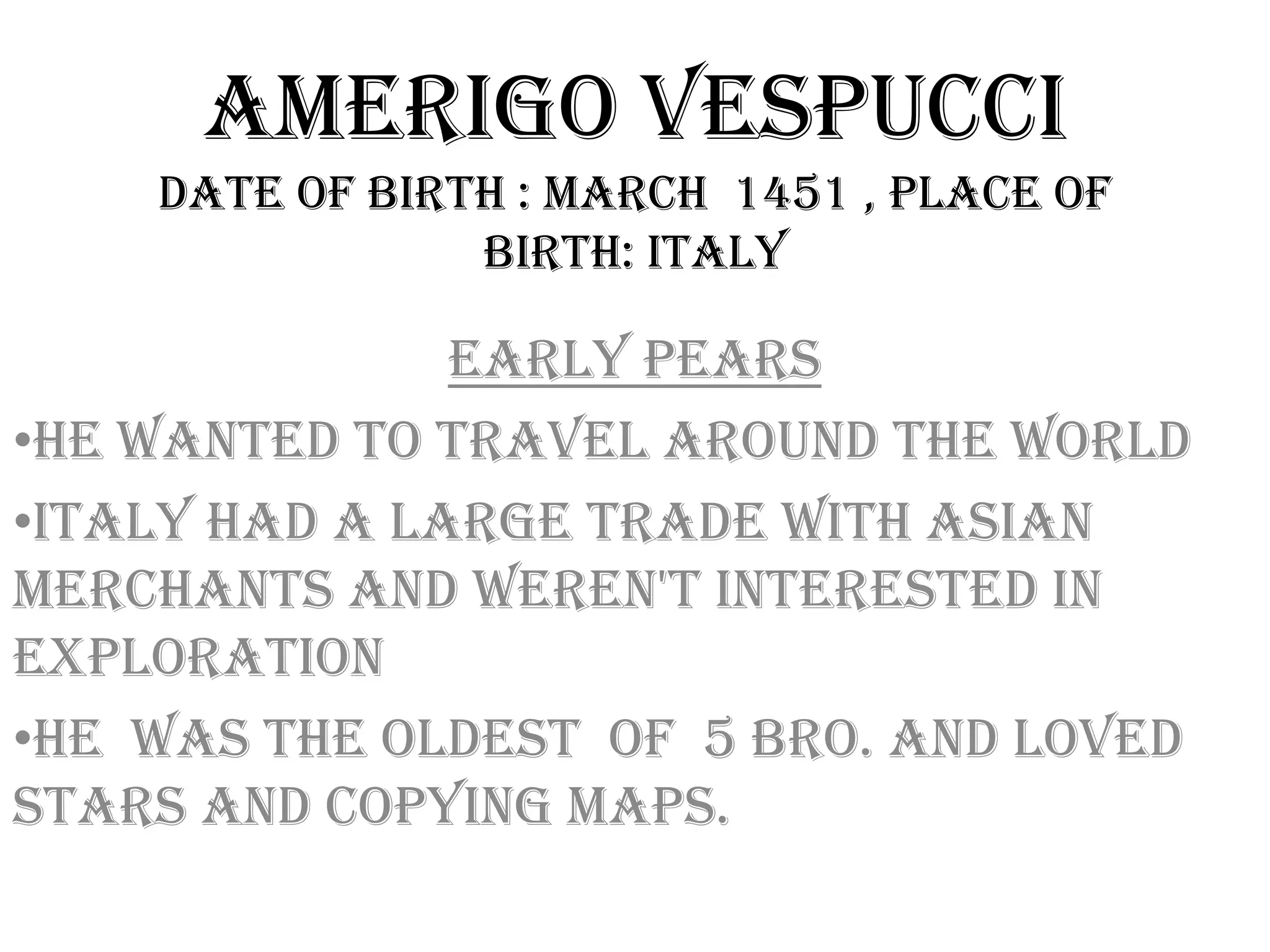 Amerigo Vespucci | PPTX