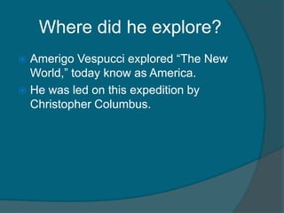Amerigo vespucci | PPT