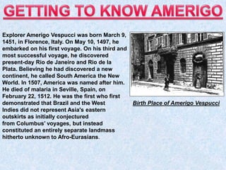 Amerigo vespucci | PPTX