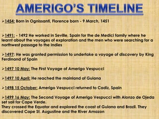 Amerigo Vespucci First Voyage