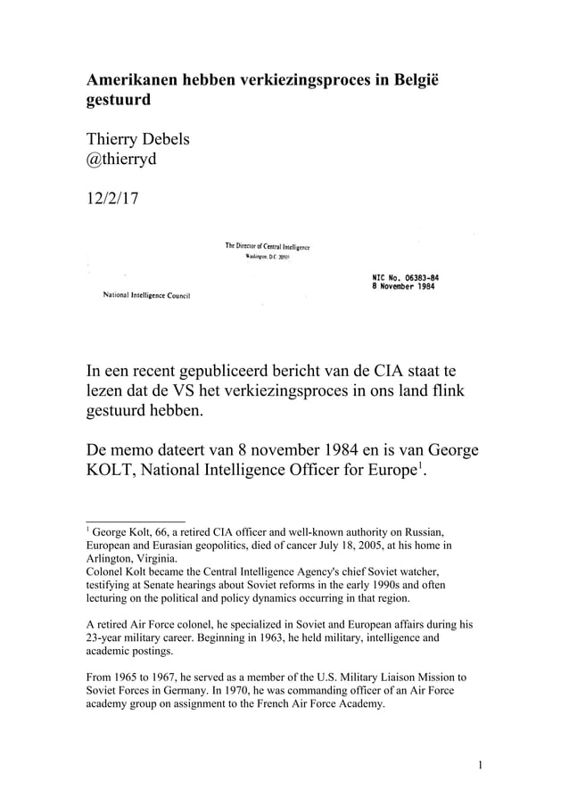 Amerikanen hebben verkiezingsproces in België gestuurd | PDF