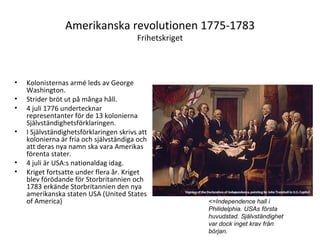 Amerikanska revolutionen egen | PPT