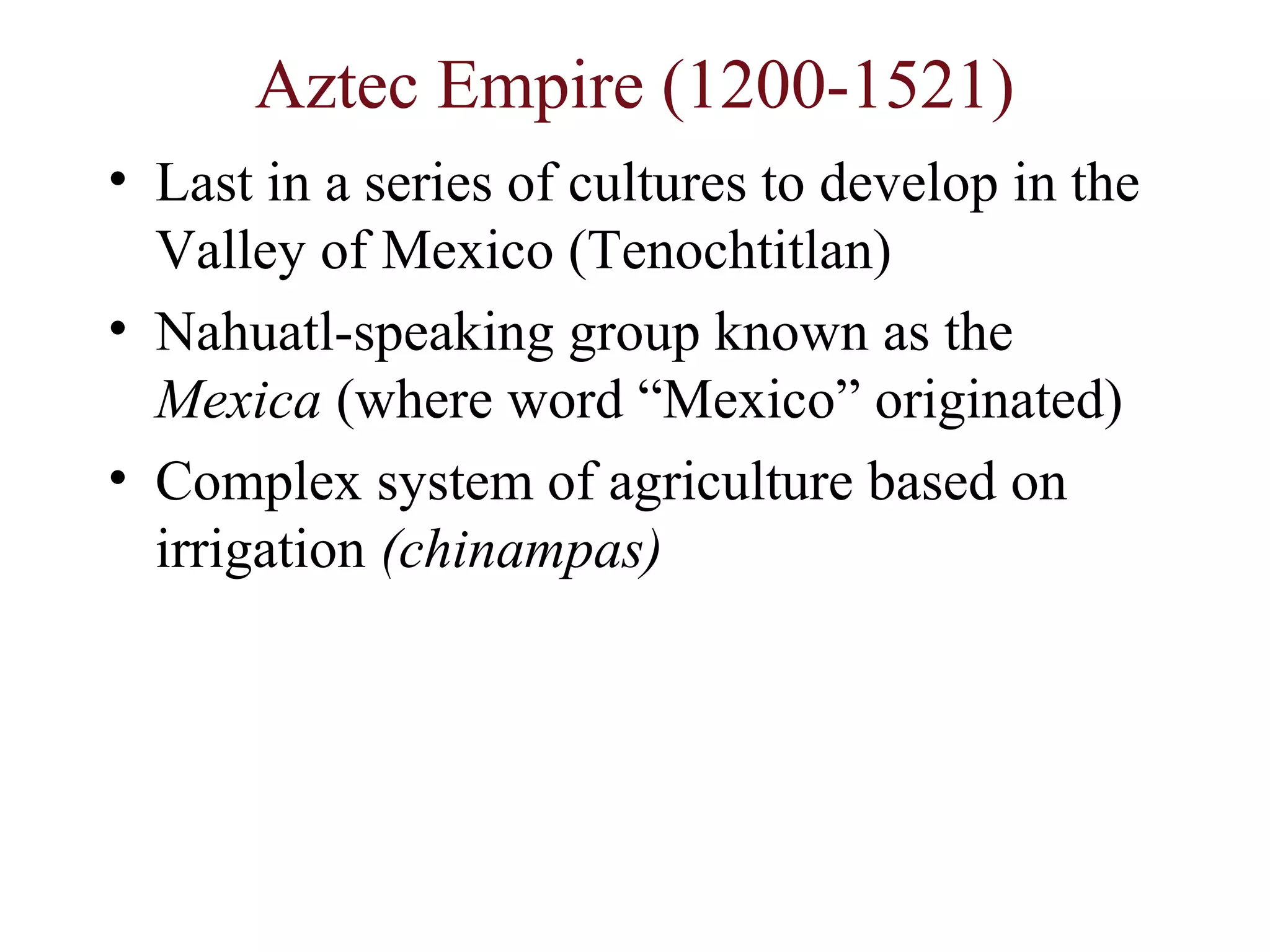Amerindian Civilizations in Latin America | PPT