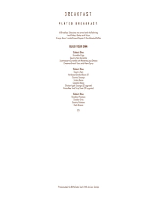 Ameristar Black Hawk Menus | PDF