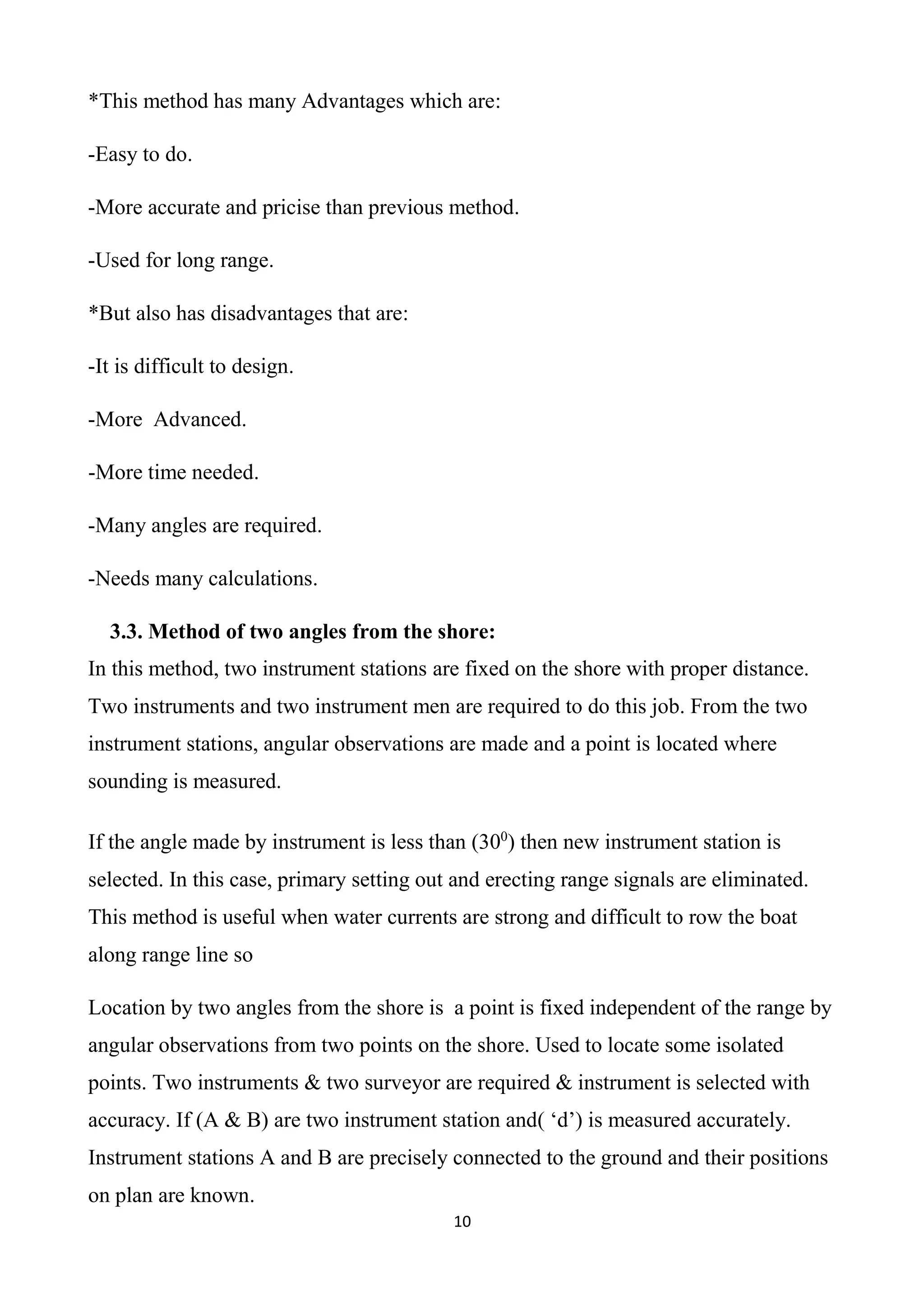 Methods of Shore Observations for Horizontal position Fixing | PDF
