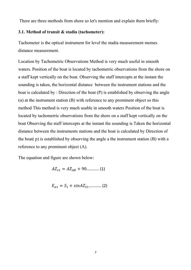 Methods of Shore Observations for Horizontal position Fixing | PDF | Geography | Science