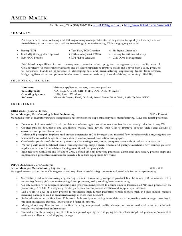 Amer malik resume