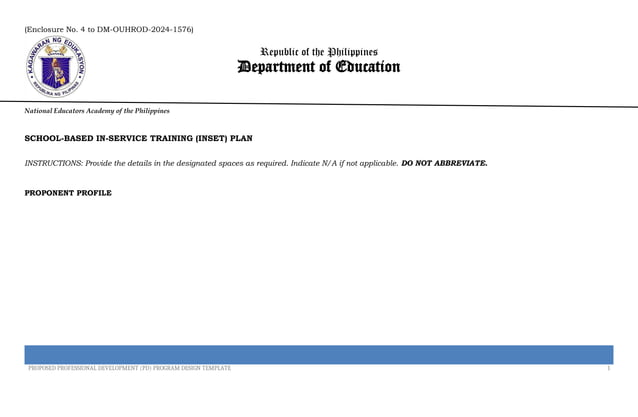 AMES1-School-Based-INSET-Plan S.Y. 2024-2025 | PPT