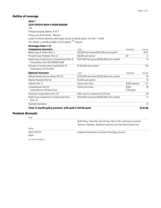 Low Price for Car Insurance Quote Savings Example Amesbury MA | PDF