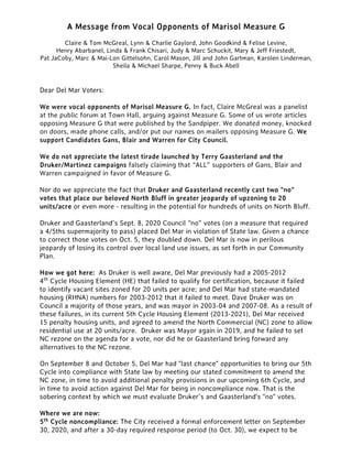A message from vocal opponents of Marisol Measure G | PDF