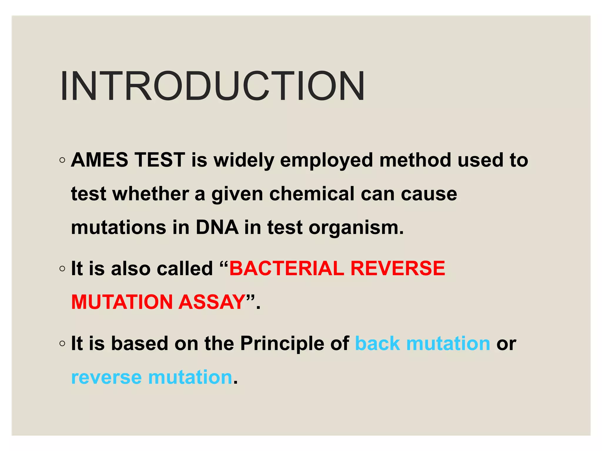 Ames test | PPTX