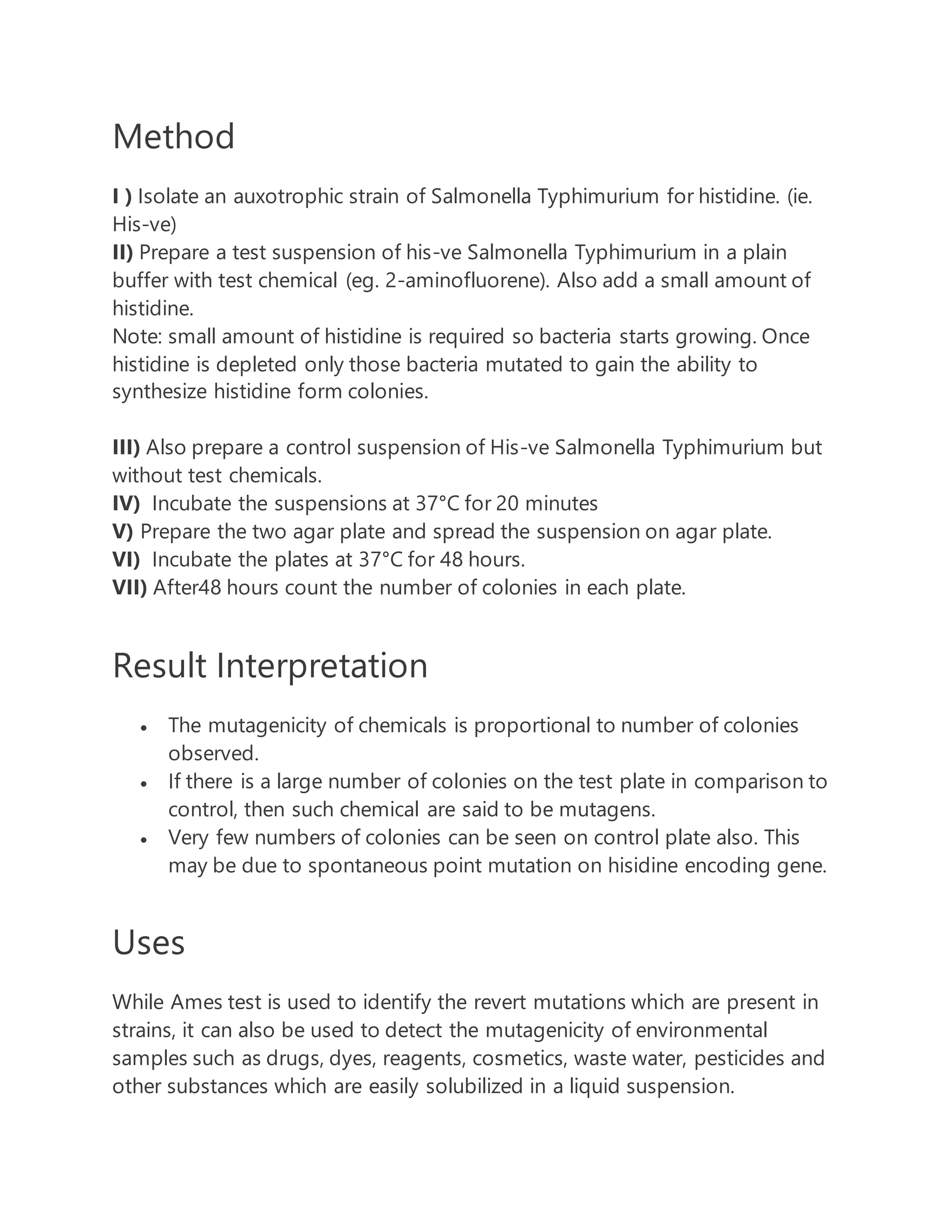 Ames test | DOCX