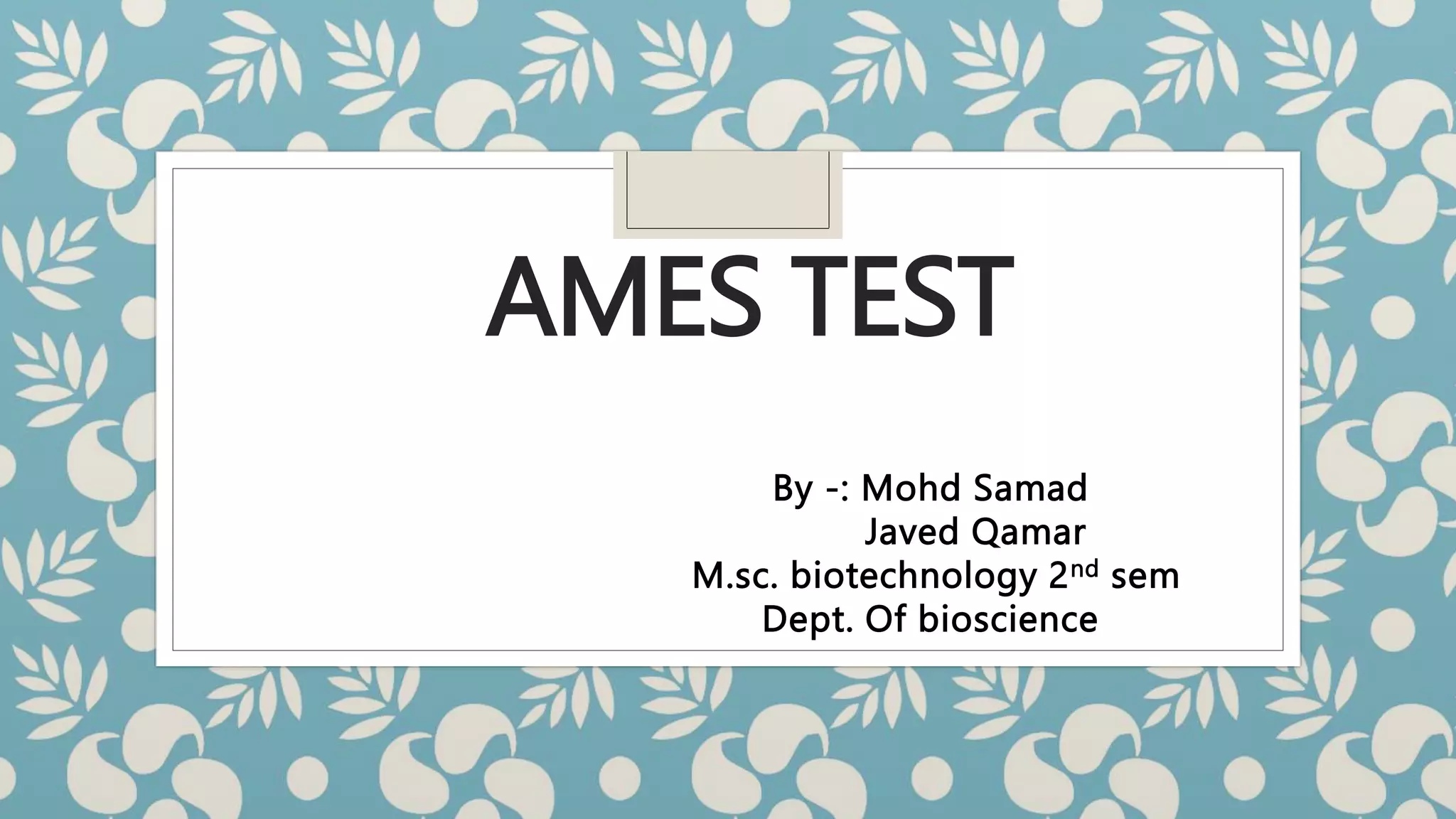 Ames test.pptx