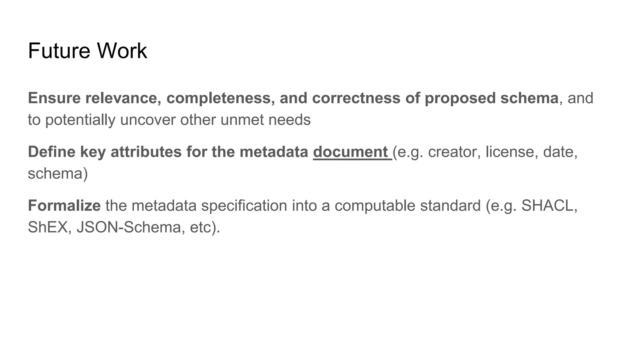A metadata standard for Knowledge Graphs | PPTX | Databases | Computer Software and Applications