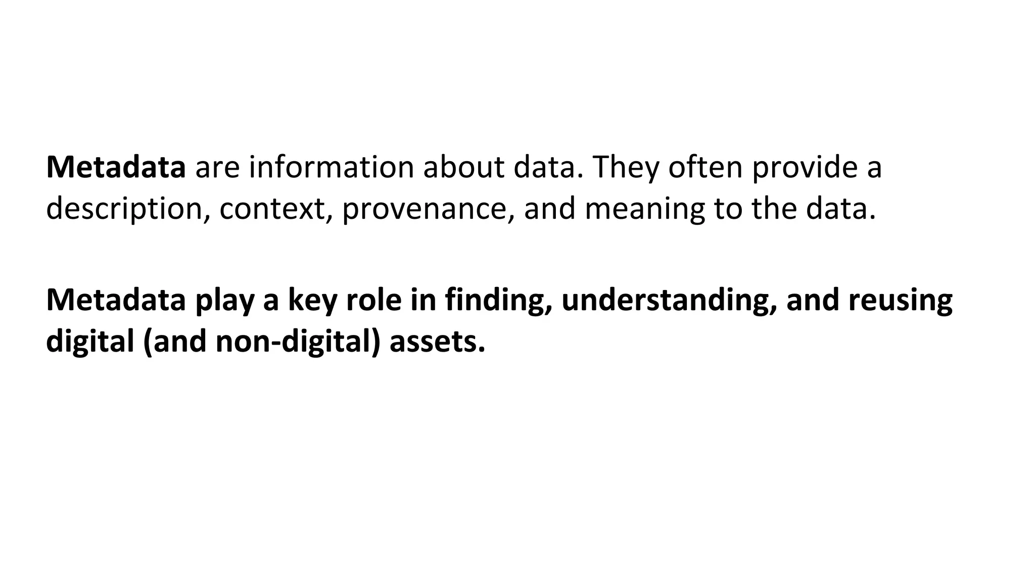 A metadata standard for Knowledge Graphs | PPT