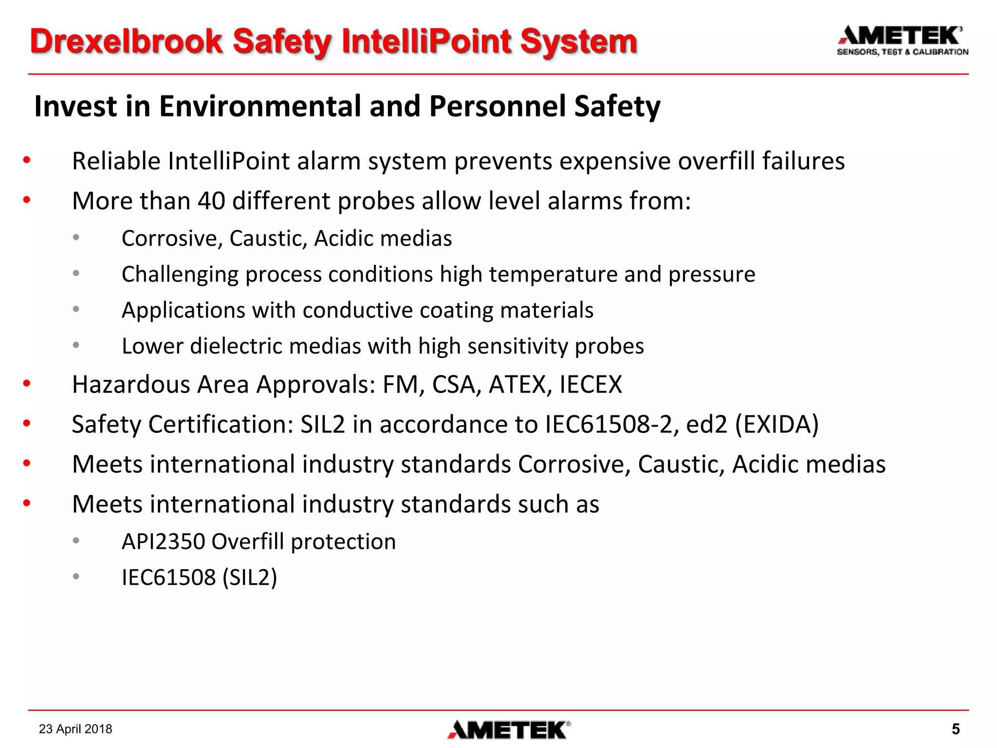 AMETEK Drexelbrook Safety IntelliPoint SIL2. | PPT
