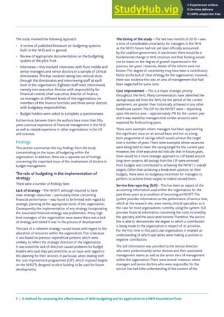 A Method For Assessing The Effectiveness Of NHS Budgeting And Its ...