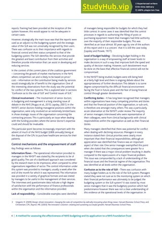 A Method For Assessing The Effectiveness Of NHS Budgeting And Its ...