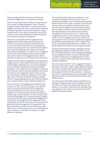 A Method For Assessing The Effectiveness Of NHS Budgeting And Its ...